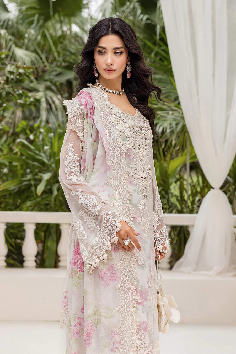 3 Piece Unstitched Embroidered Chiffon Suit | MPC-25-101 – Lady Attires
